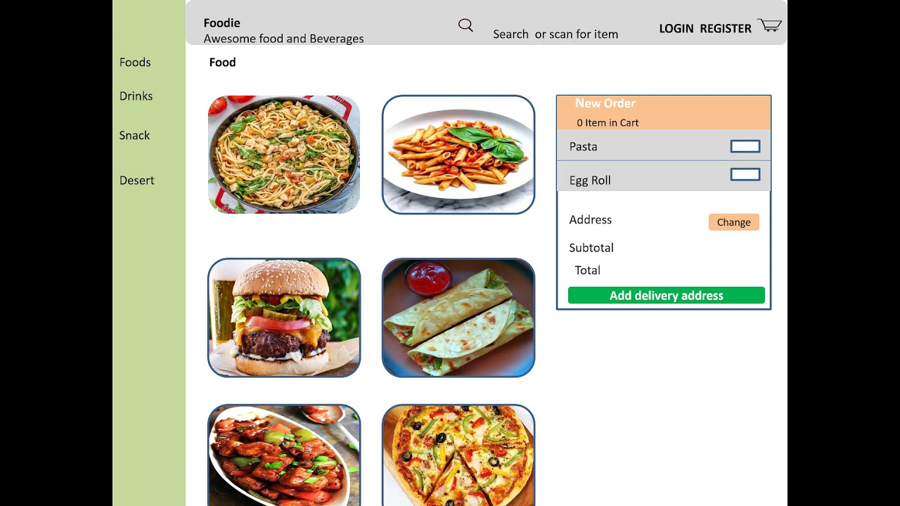 Food Ordering Project in ASP.NET CORE