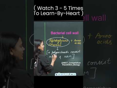 " What is The Bacterial Cell Wall Made Of? " With QuickShot Biology | #Poonam | #neet#shorts#biology
