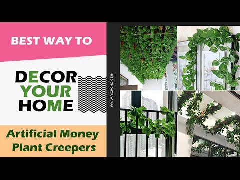 Artificial Money Plant Creepers with Green Leaves for Balcony, Home Decoration