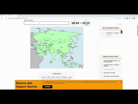Countries of Asia Map Quiz