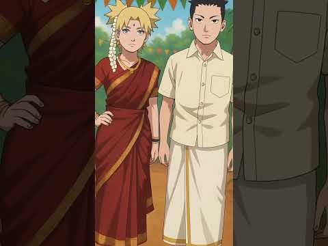 Tamil culture 💛 in Naruto version #Naruto#hinata#sasuke#saukur#tamilculture#tradition#shorts