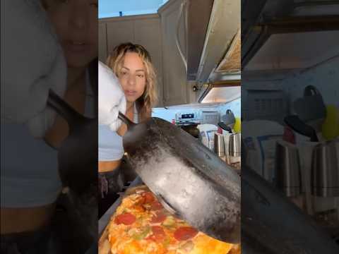 Upside Down Pizza by @cookwithbrookey #upsidedownpizza #reaction #recipe #castiron #pizza #shorts