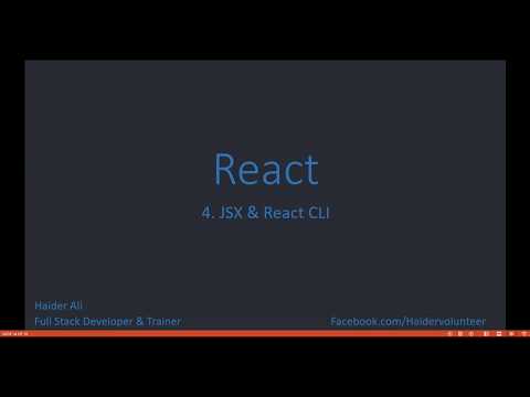 React JS In Urdu ~ JSX and React CLI (part 1 of 9) Video Lecture - Learn React JS: Fundamentals ...