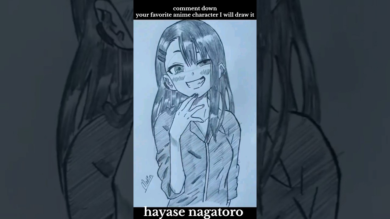 hayase nagatoro drawing #animedrawing #nagatoro #shorts