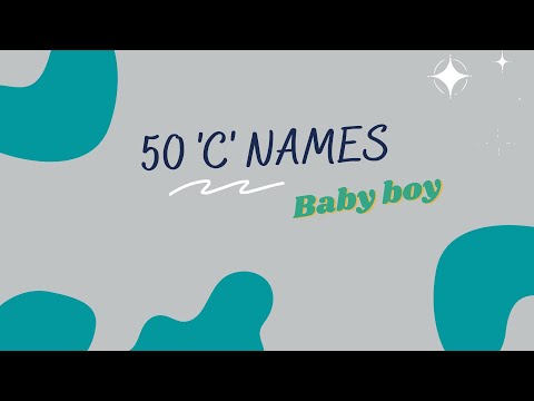 Baby Boy Names Starting With C // Unique