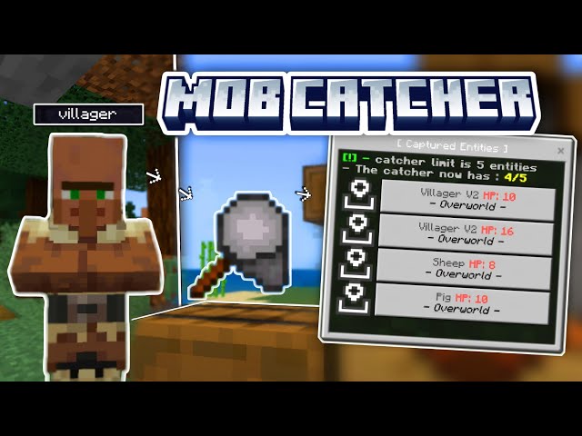 Mob Catcher v2 for 1.21.130 (works with addon mobs) Minecraft Mod