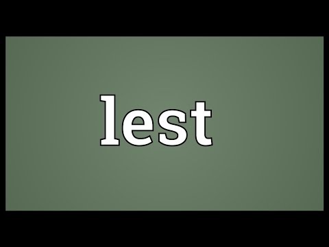 Lest Meaning
