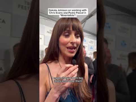 Dakota Johnson On Working With Chris Evans and Pedro Pascal In "Materialists"