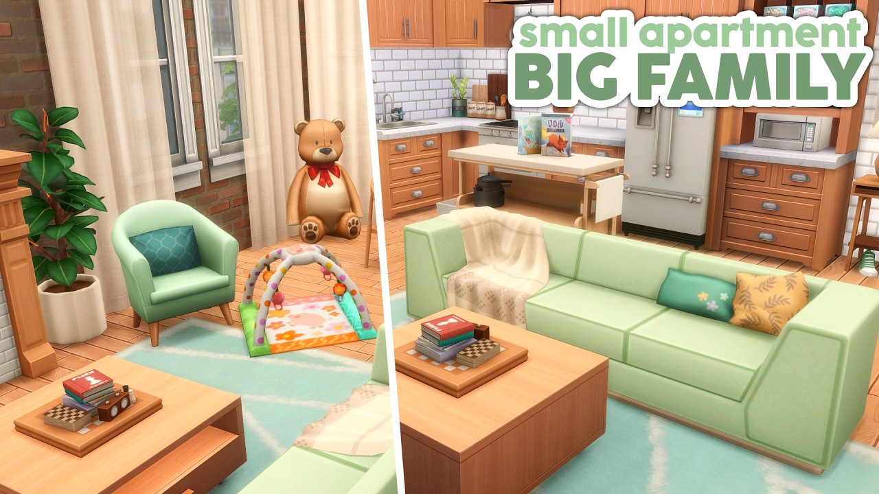 Small Apartment for a Big Family // The Sims 4 Speed Build: Apartment Renovation