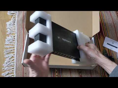 EdgeRouter 12 (ER-12) simple unboxing, no sound