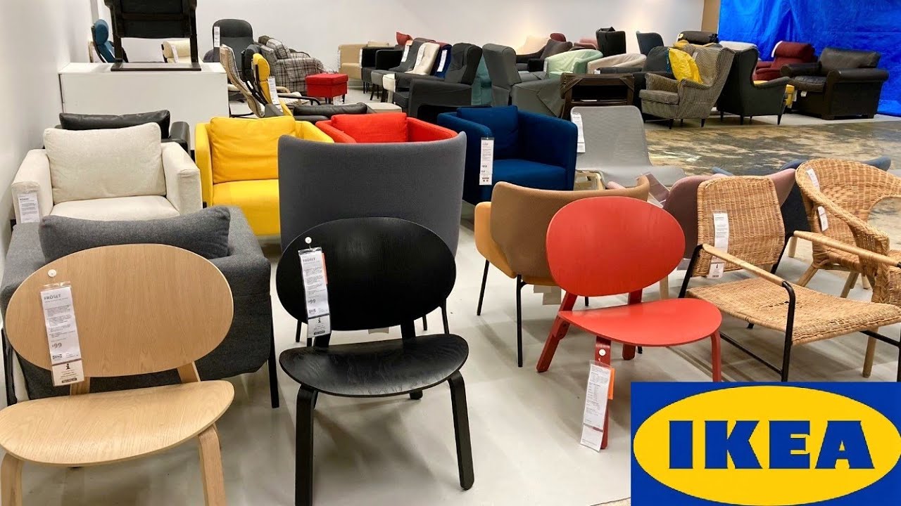 IKEA ARMCHAIRS CHAIRS RECLINERS LIVING ROOM FURNITURE SHOP WITH ME SHOPPING STORE WALK THROUGH