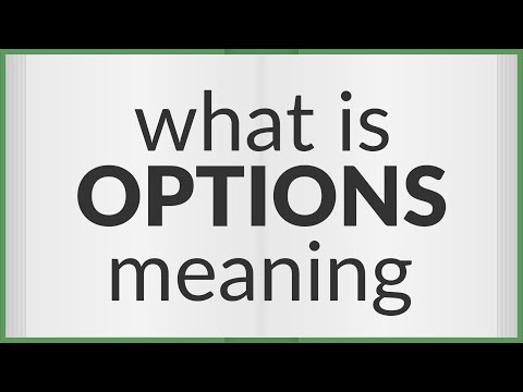 Options | meaning of Options