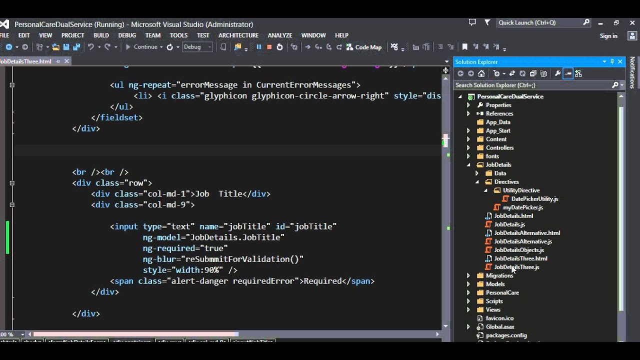 Tutorial on AngularJs, Bootstrap Part III