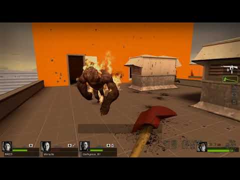 2 gamers melleing tank