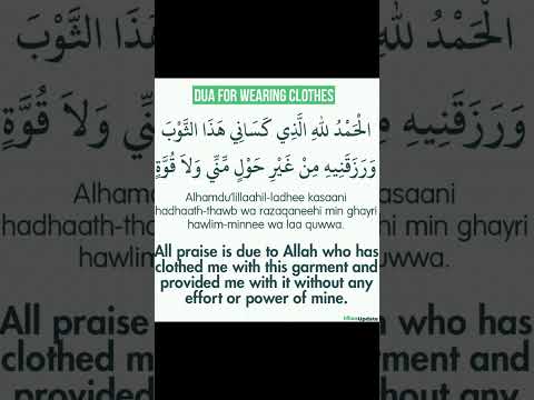 Dua for wearing clothes #dua#wearing clothes dua @Nasreensultanashaik