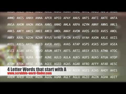 4 letter words that start with A