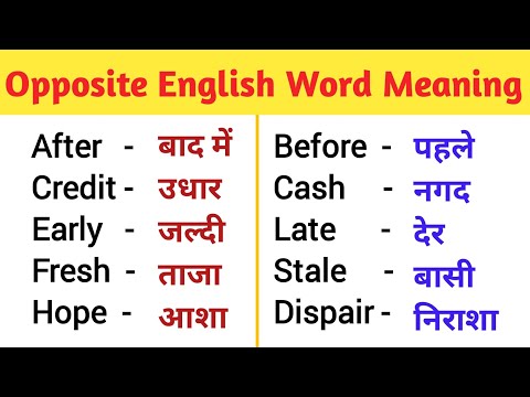 Opposite Words Meaning in English/ ( विलोम शब्द )| Antonyms in English & Hindi | Vocabulary Practice