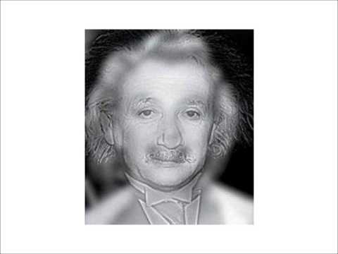 Optical Illusion - Hybrid Image (Marilyn Monroe and Albert Einstein) 멀리서 보면 다른 그림