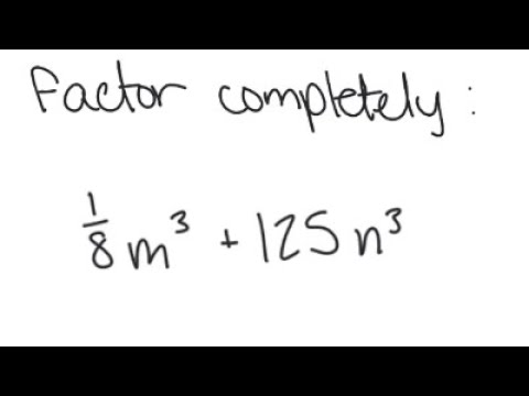 Factoring: Factor 1/8 m^3 + 125n^3