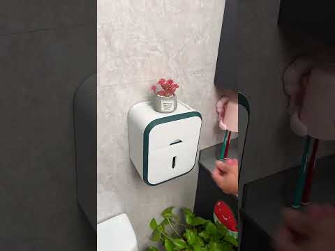 Multi-Functional Tissue Box | No-Drill, Waterproof, and Space-Saving for Paper Storage
