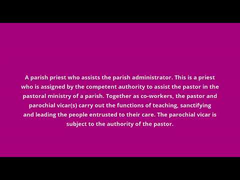 what is the meaning of parochial vicar