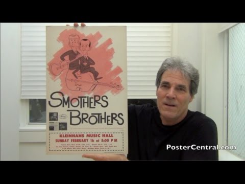 Comedian Window Cards 1960s Smothers Bros., Bill Cosby, Allan Sherman ...