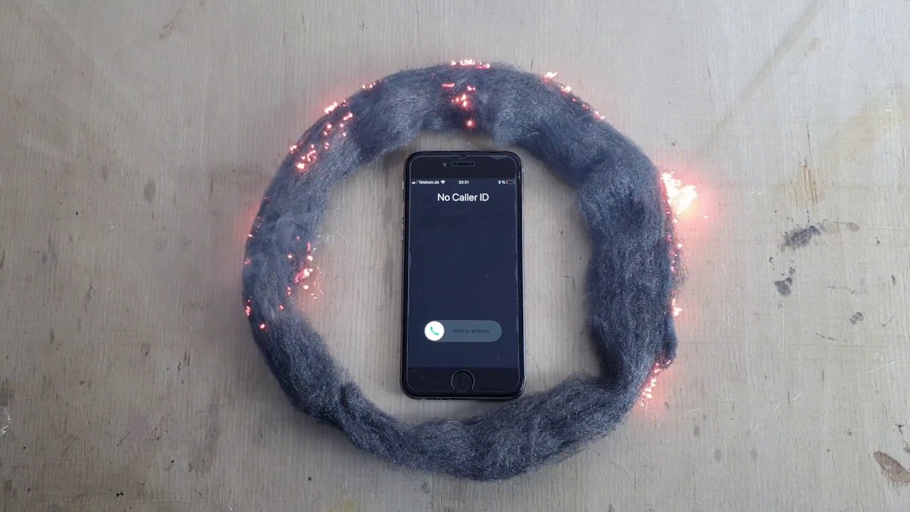 Mobile Phone vs Steel Wool