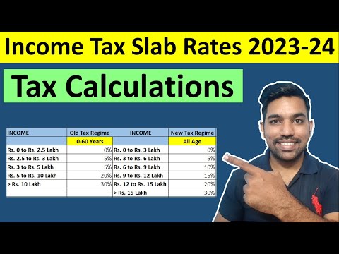 Income Tax Slab Rates FY 2023-24 | Tax Calculation with Old vs New Tax Regime [Hindi]