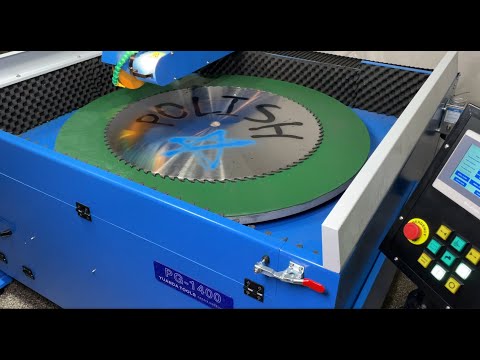 PG-1400 Automatic circular saw blade surface polishing and cleaning machine Demo