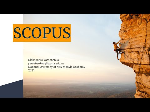 Scopus for NaUKMA students. Part 1: Search (ENG)