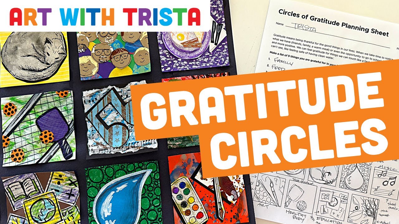 Gratitude Circles Collage With Unity Art Lesson - Art With Trista Video Tutorial