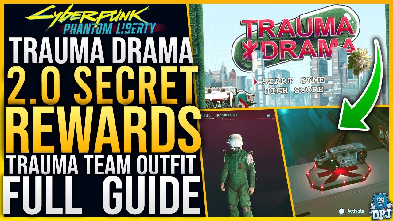Cyberpunk 2077: Trauma Drama SECRET REWARDS - How To Get Trauma Team Outfit & More - Arcade Game