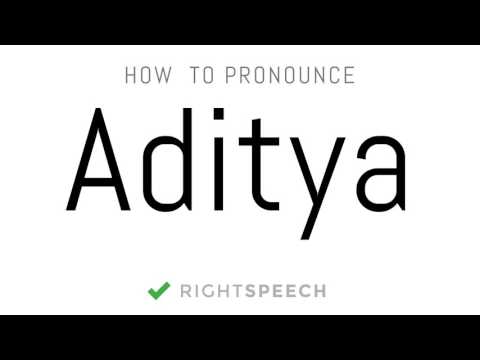 Aditya - How to pronounce Aditya - Indian Boy Name
