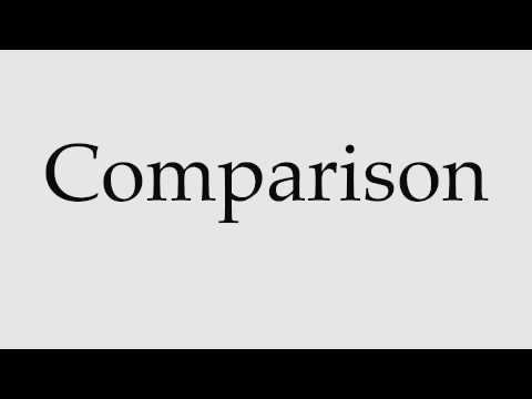 How to Pronounce Comparison