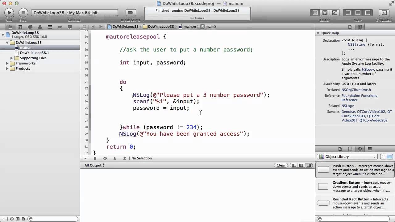 Objective C Tutorials   41   Do While Loop Example