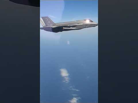 A U.S. Air Force F-35A fires an AIM-9X missile over the Gulf of Mexico on March 22, 2022