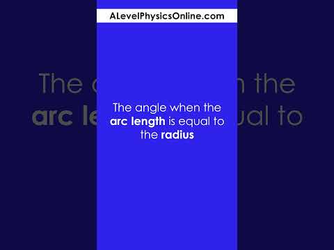 Radian Definition - A Level Physics
