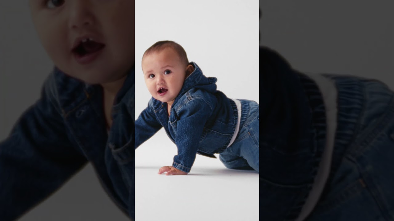 Baby’s first denim hoodie.