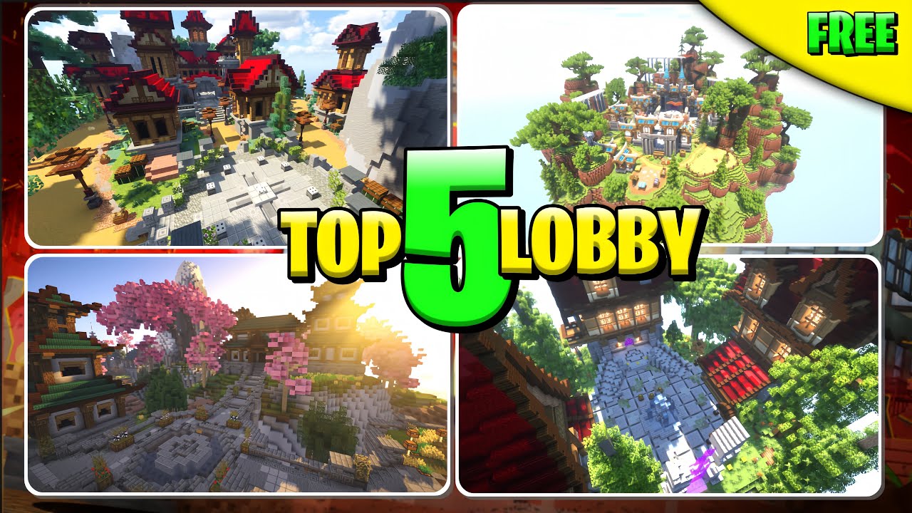Top 5 Minecraft Lobby | Best 5 Free Lobby Download | Minecraft Free Lobby | 2024