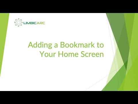 Adding a Bookmark to Your Home Screen