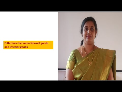 Difference between Normal Goods and Inferior Goods/II PUC/CBSE