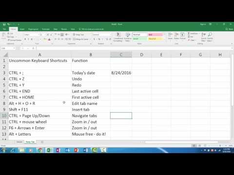 11 Lesser Known Excel Keyboard Shortcuts