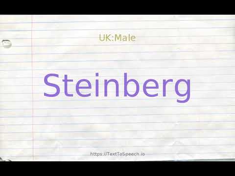 How to pronounce steinberg
