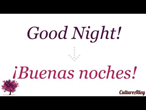 'Good Night' in Spanish!