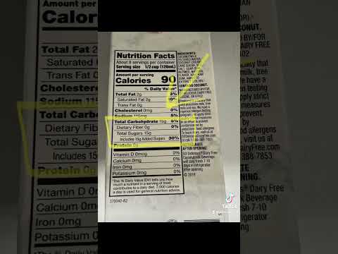 Wowza!! 15 grams of sugar (almost 4 teaspoons) in only 1/2 cup of this dairy free eggnog!