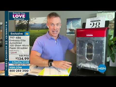 Embassy Elite Autoshred 100Sheet Micro Paper Shredder