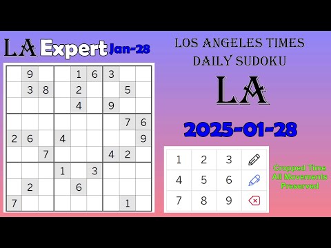 Los Angeles Times Daily Sudoku 2025-01-28 2039 Expert