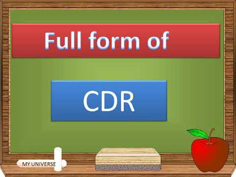 Full form of CDR