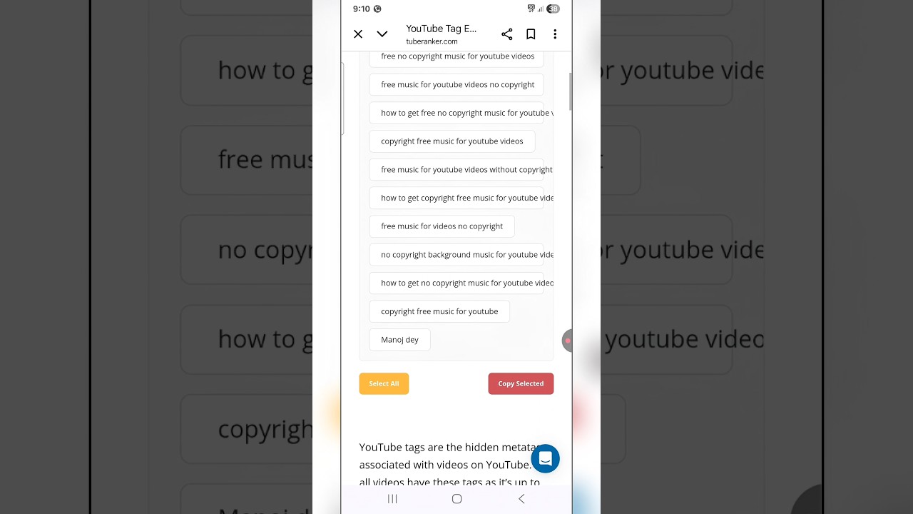 Youtube Video Tag Generate #yttags #tags #youtubetips #ytvideo #viralshort #tech #ashraftechsupport