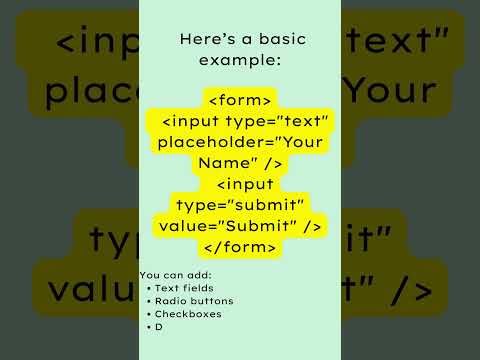 What are HTML Forms